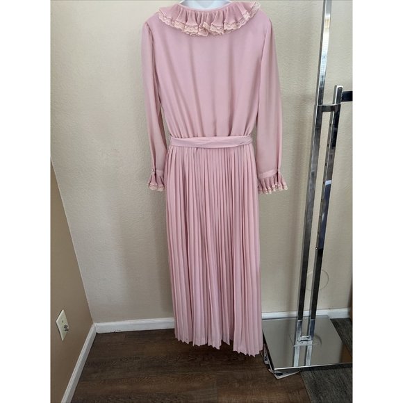 FANTASIA Phoenix | Dresses | Vintage 8s Prairie Maxi Dress Sm Pink ...